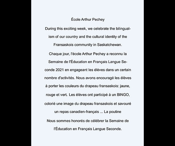 Arthur Pechey – Saskatchewan Rivers Public School Division No.119